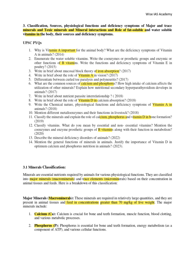 Ann Unit 3+4 | PDF | Nutrients | Cofactor (Biochemistry)
