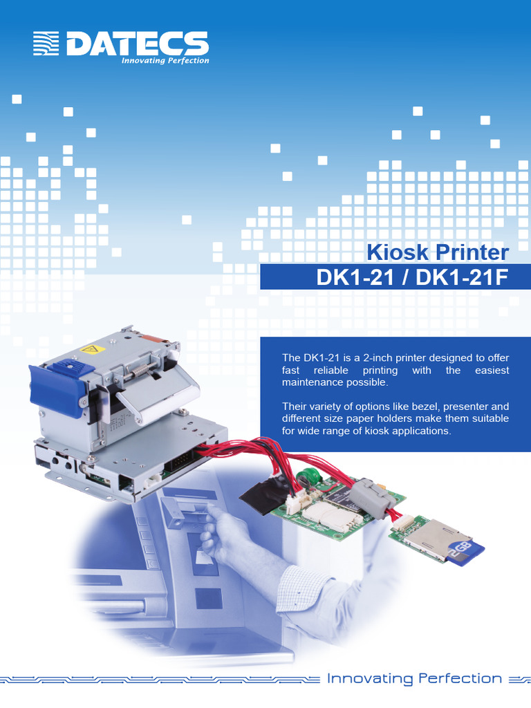 DK1-21 Kiosk Printer Specifications | PDF