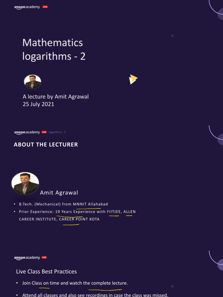 ClassNotes Logarithms 2 | PDF