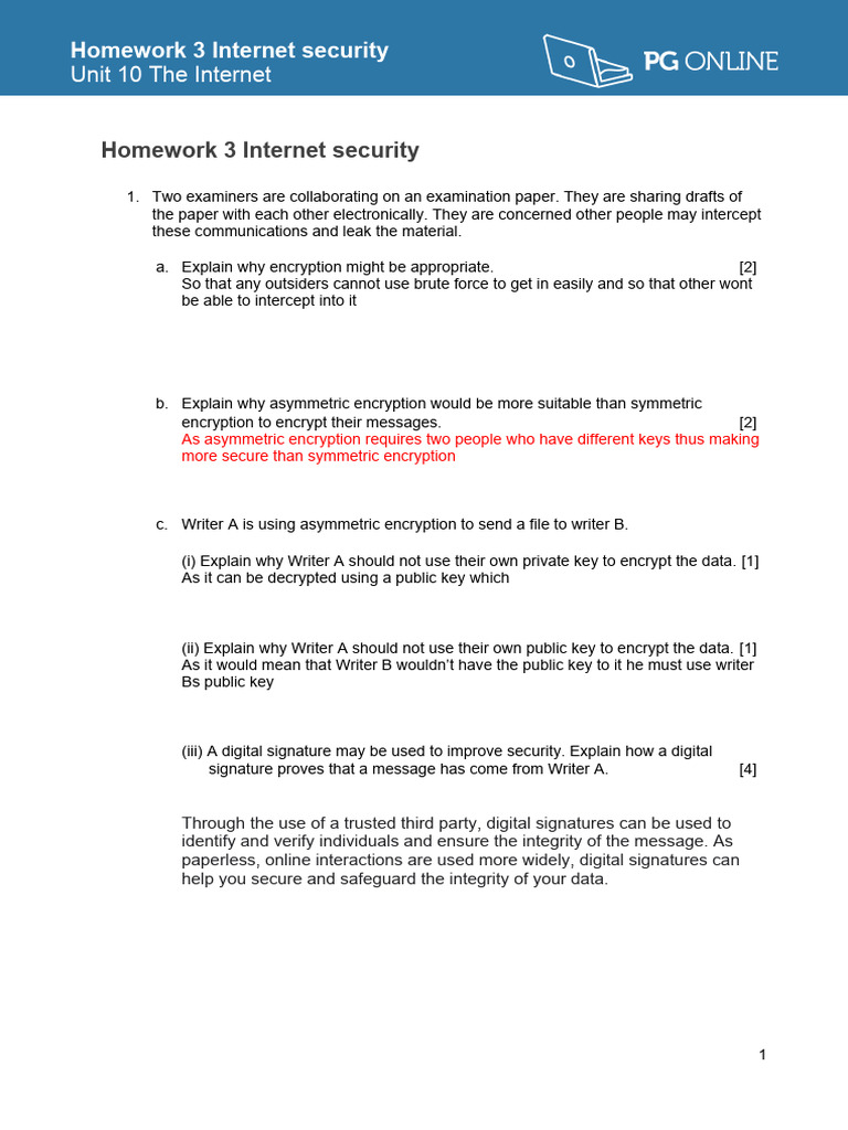 The Internet Homework 3 | PDF | Public Key Cryptography | Key (Cryptography)