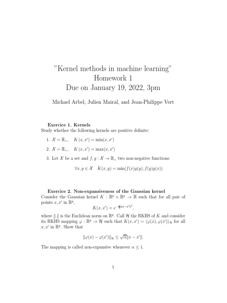 hw1 Kernel Trick | PDF