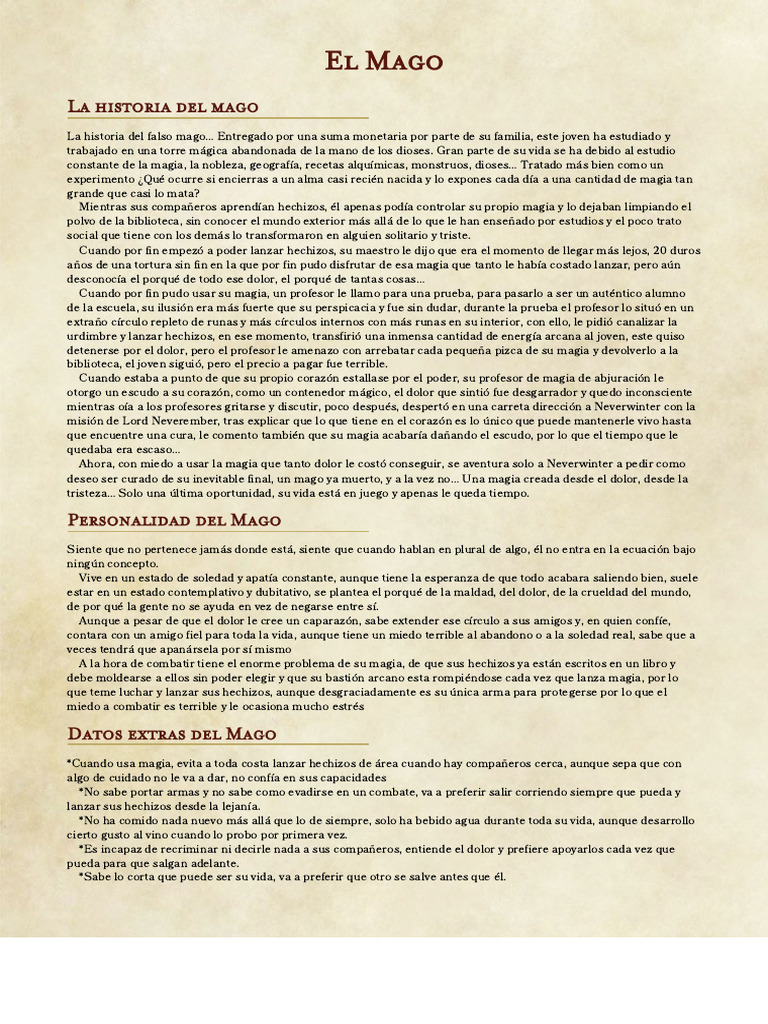 El Mago: Historia de un Aprendiz Solitario | PDF