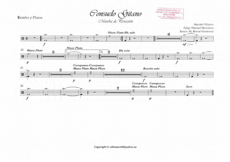 Consuelo Gitano - BOMBO Y PLATOS | PDF