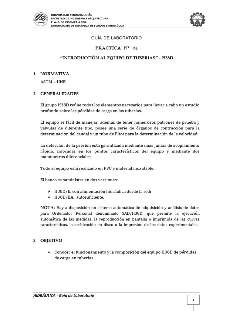 Practica P1 | PDF | Descarga (hidrología) | Laboratorios