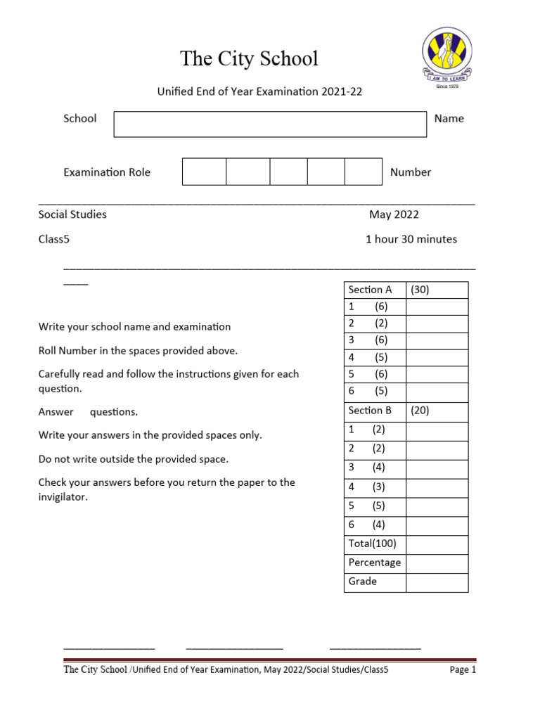 Paper 2 Social Studies | Download Free PDF | Pakistan | Earth Sciences