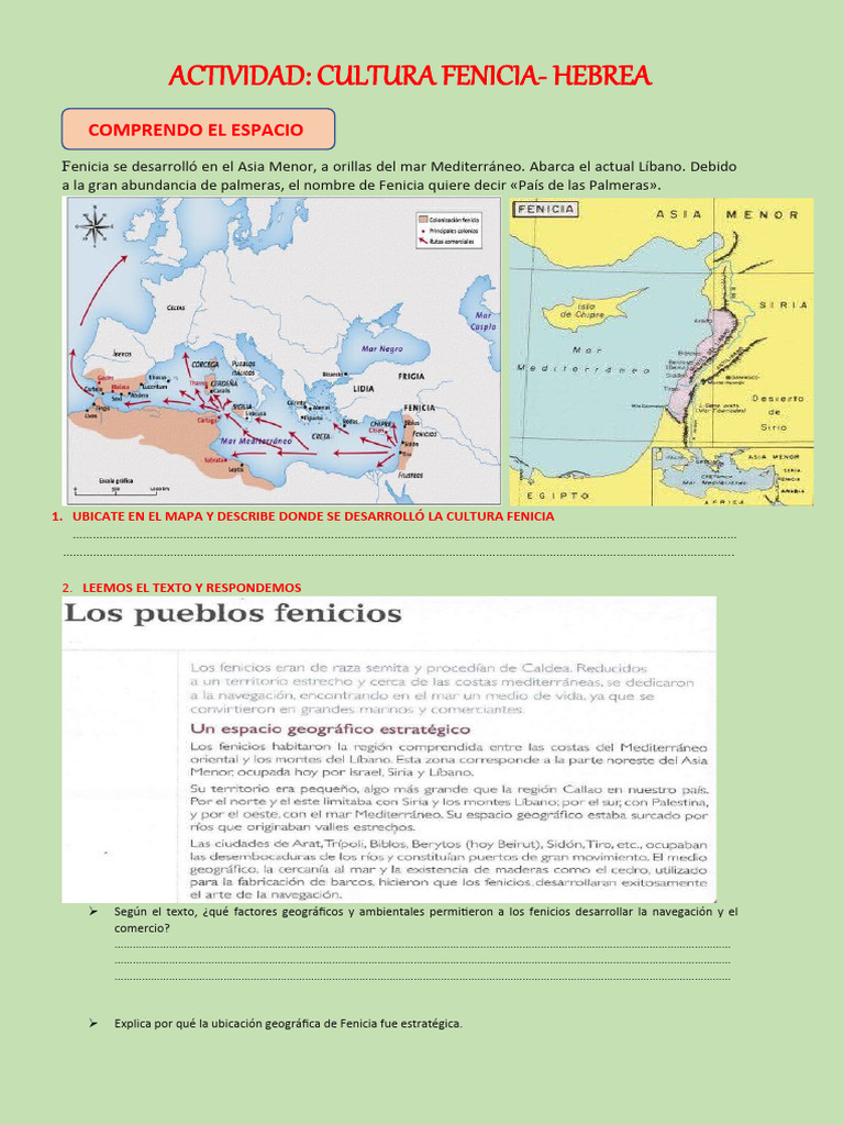 Ubicación y comercio de la cultura fenicia | PDF | Fenicia