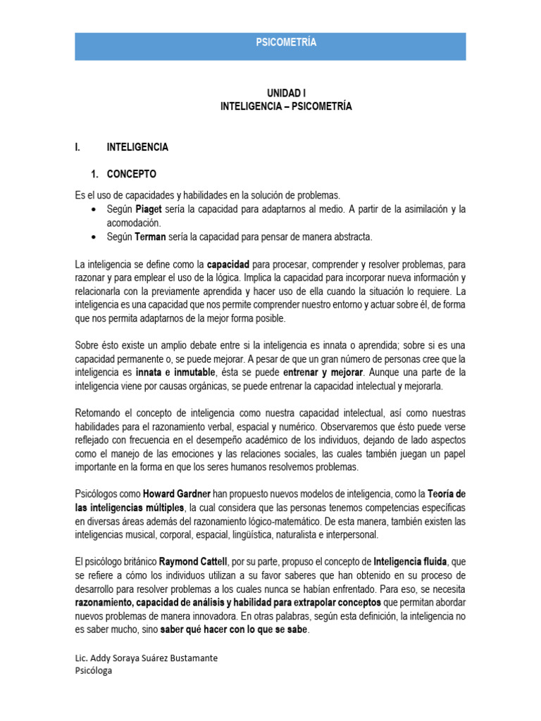 Psicología de la Inteligencia | PDF | Inteligencia | Validez (Estadísticas)