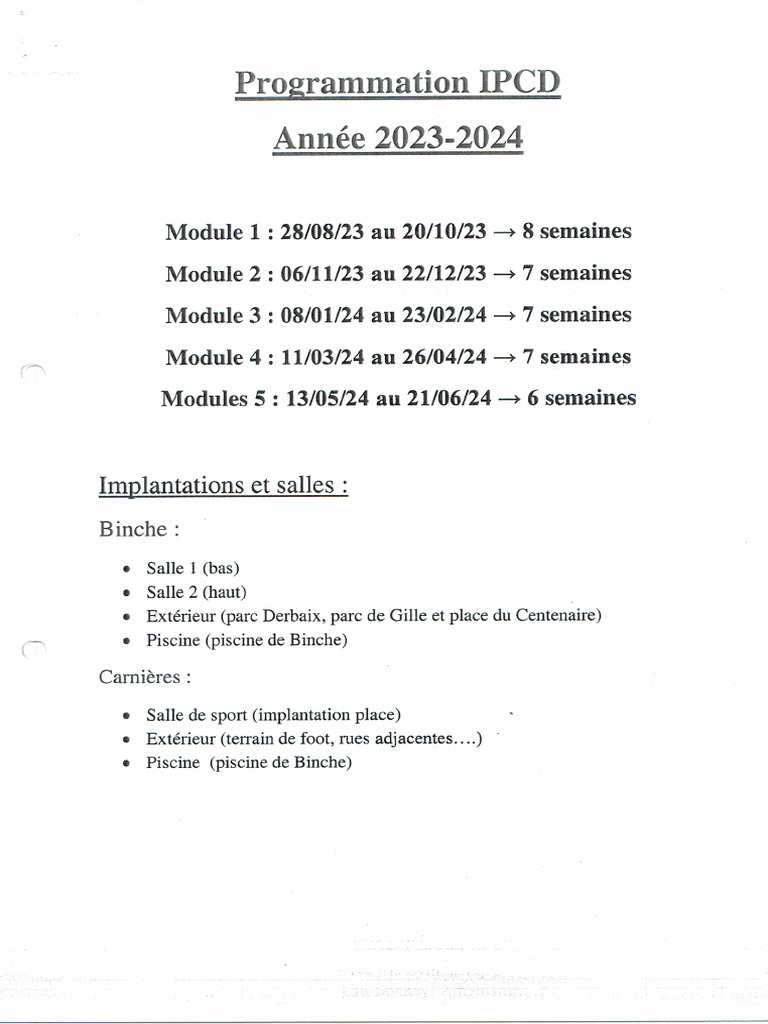 Programme Annuel Secondaire | PDF