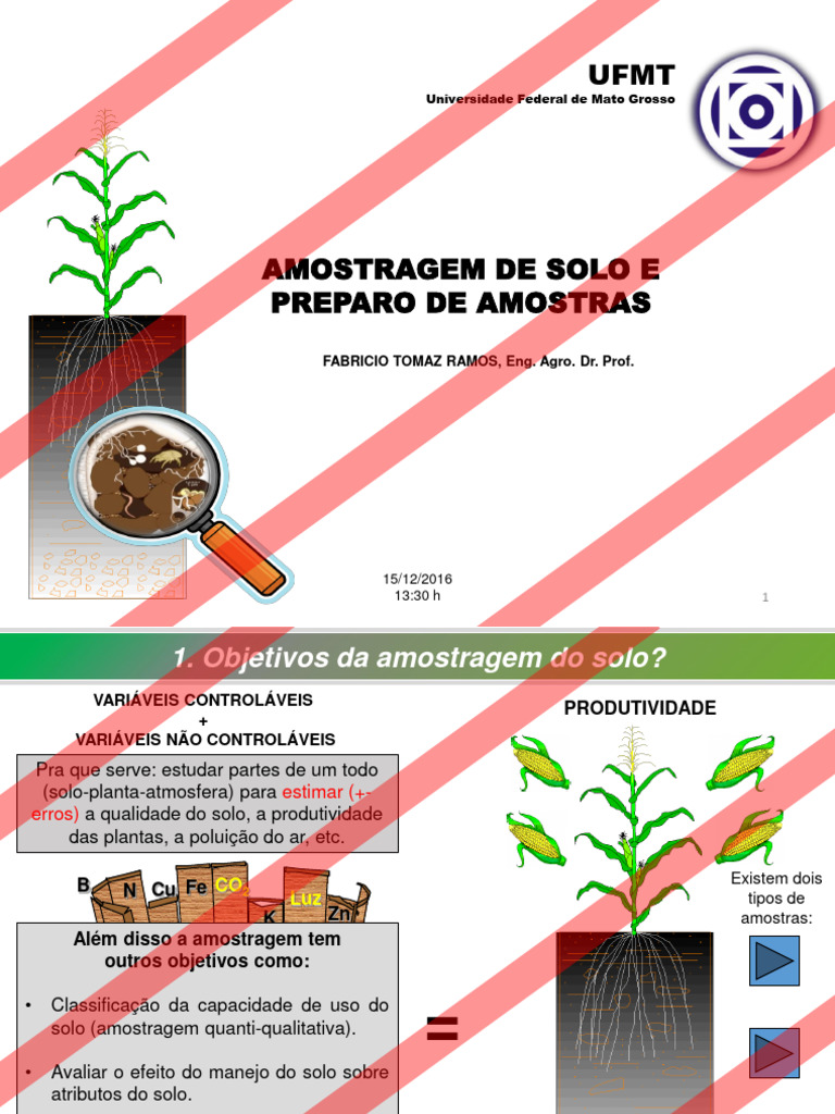 Amostragem de Solo e Preparo de Amostras Do Solo... e Perfil | PDF | Solo | Amostragem (Estatística)