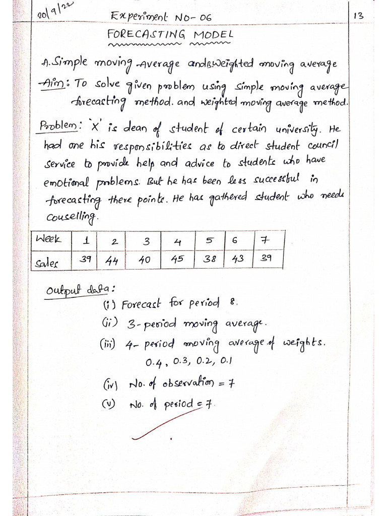 Forecasting Model Assignment 1 Pdf