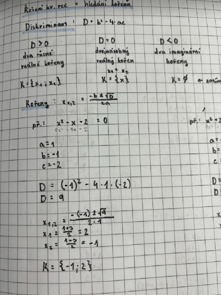 Kvadratická Rovnice | PDF