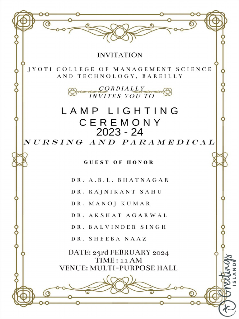 Invitation - Lamp Lighting | PDF