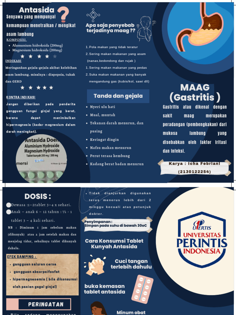 Brosur Antasida Icha Febriani | PDF