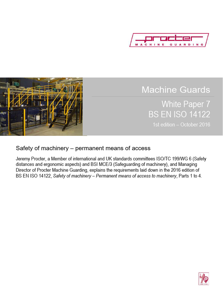 BS EN ISO 14122 White Paper | PDF | Ladder | Safety