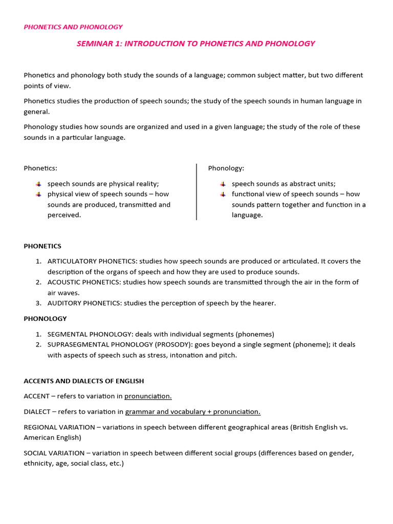 Introduction to Phonetics and Phonology | PDF | Consonant | Vowel