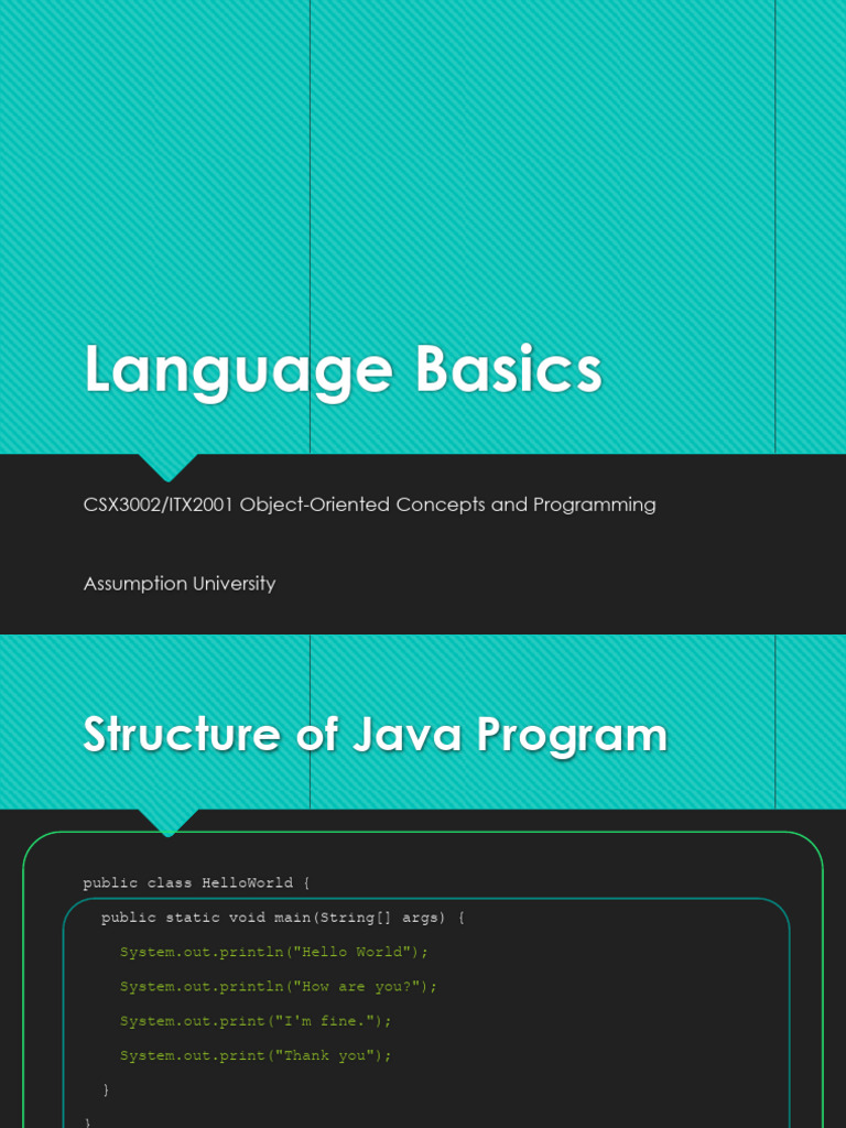02a Java Basics | PDF | Data Type | Integer (Computer Science) 02a Java Basics | PDF | Data Type | Integer (Computer Science)