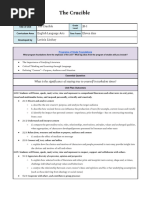 The Crucible Unit Plan for 11th Grade | PDF | Word | Sentence (Linguistics)