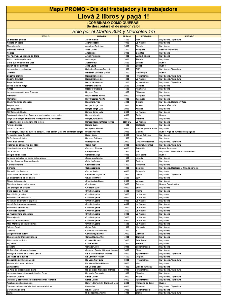 Mapu PROMO - 2 X 1 | PDF