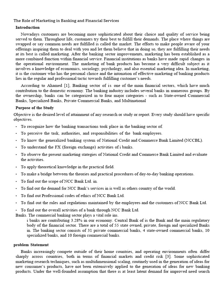 Marketing - of - Financial - and - Banking - Products - An - Exa 1 ...