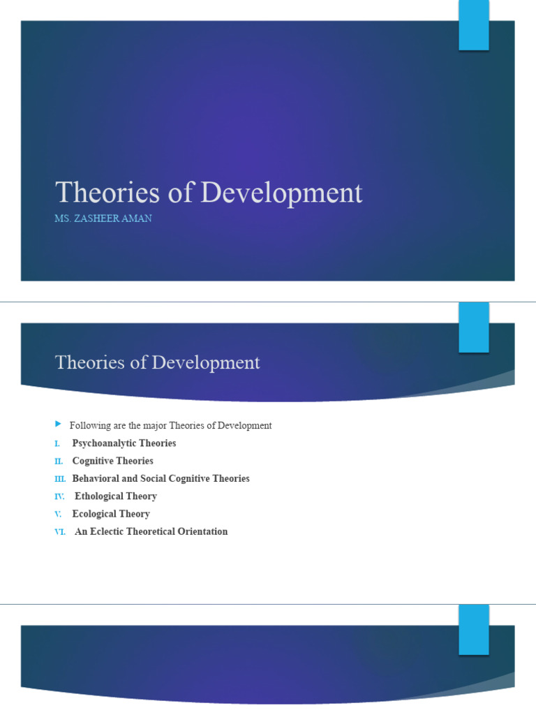 Major Theories of Development Explained | PDF | Psychoanalytic Theory ...