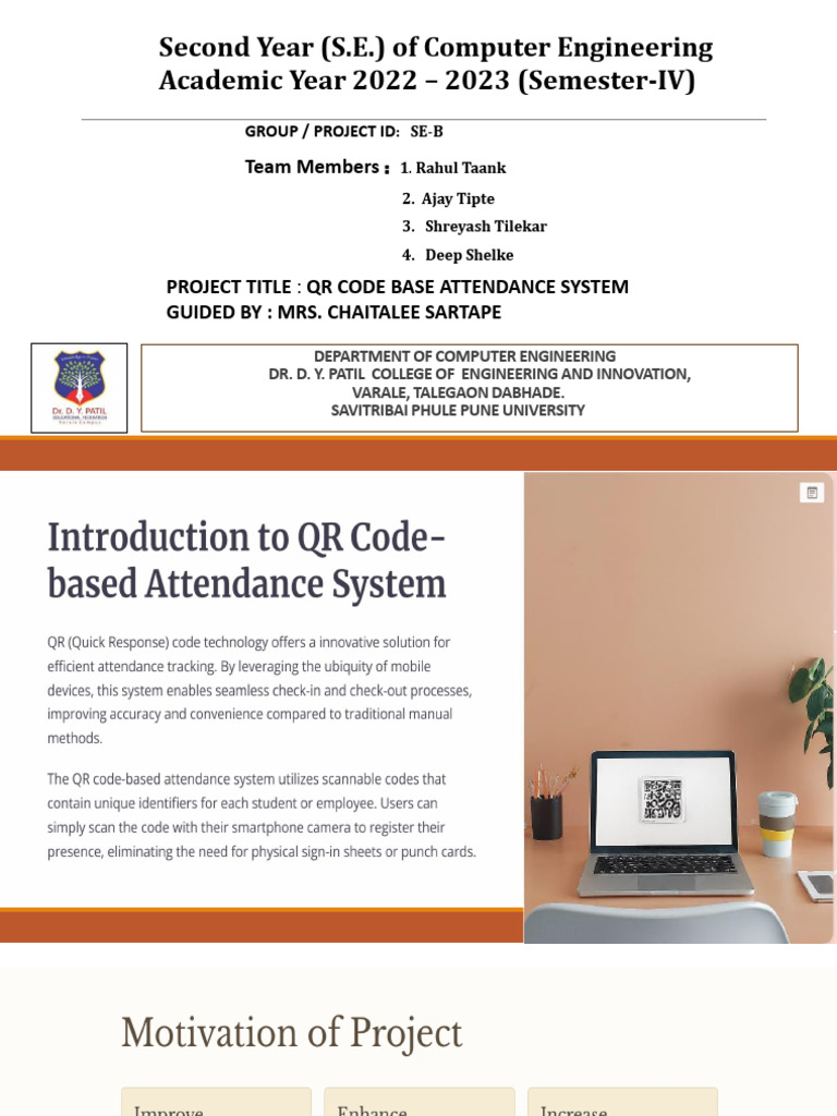 QR Code Base Attendance System | Download Free PDF | Qr Code | Software