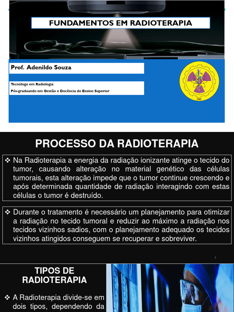 Aula 04 - Teleterapia e Braquiterapia | PDF | Radioterapia | Acelerador ...