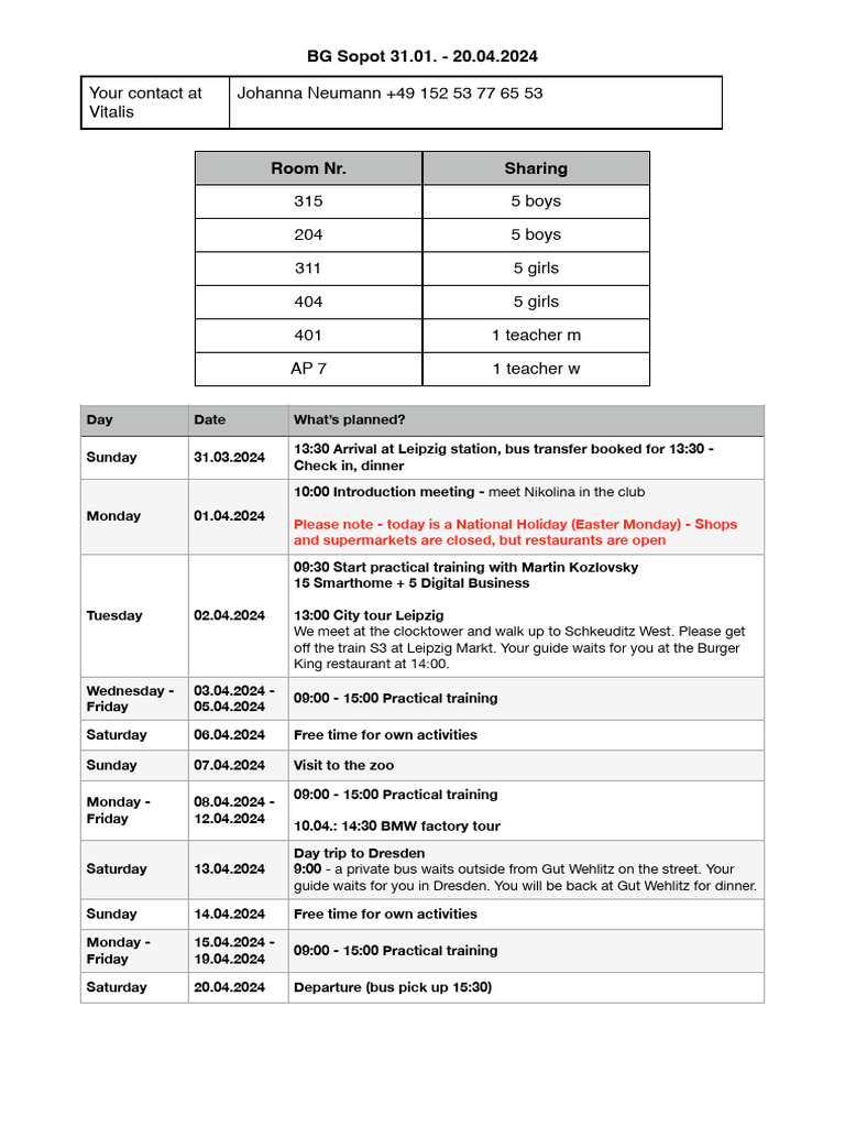 Project Plan BG Sopot Students | PDF