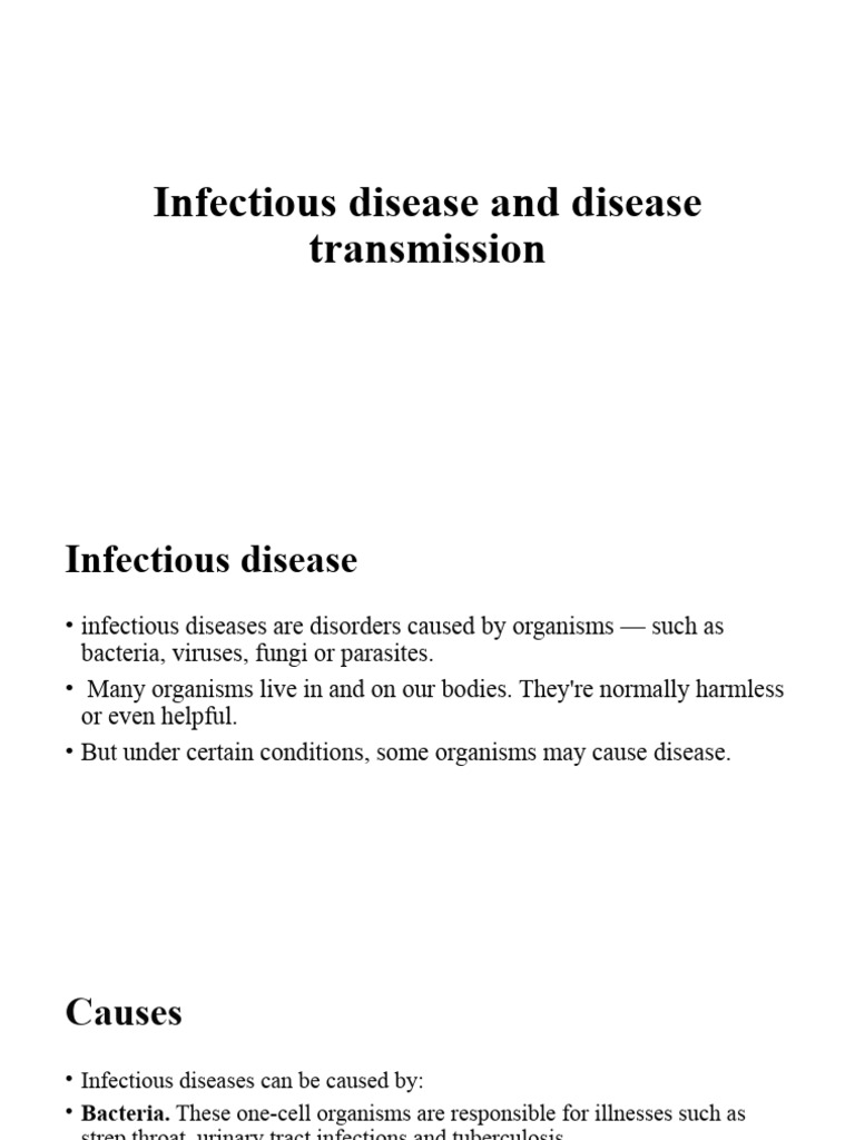 Infectious Disease Transmission Guide | PDF | Infection | Medicine