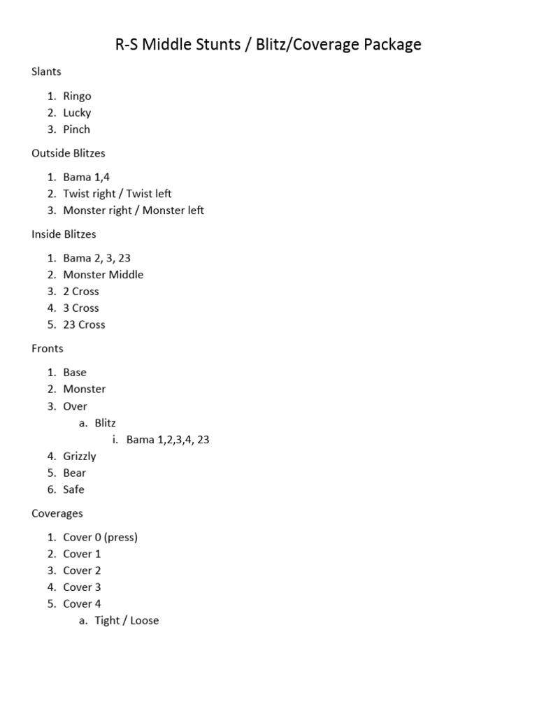 RSM Stunts Blitz Coverage | PDF