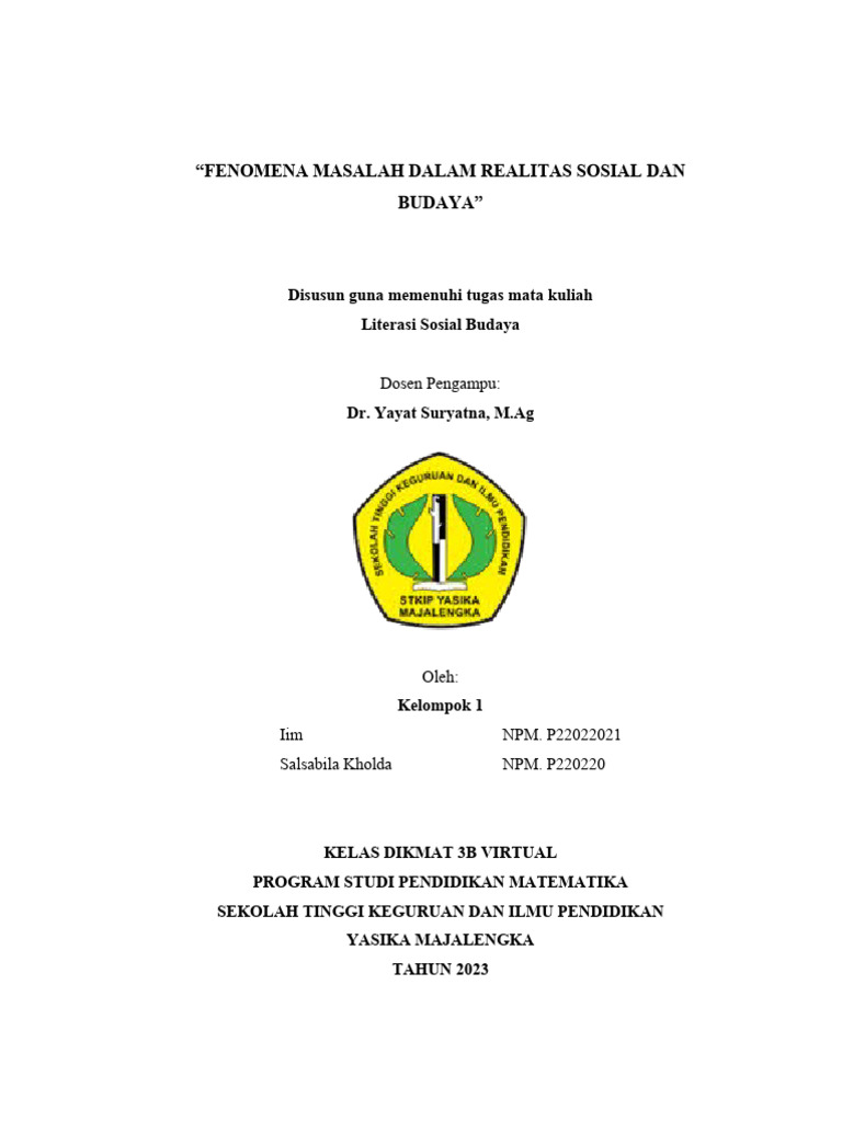 Contoh Penulisan Makalah | PDF