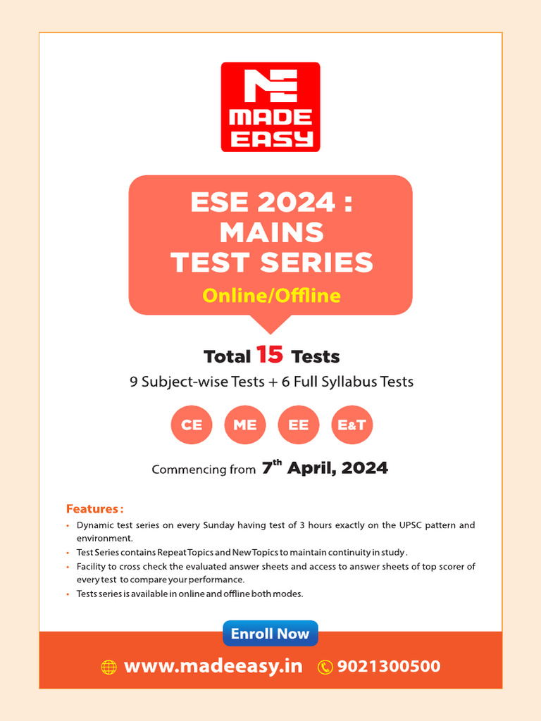 2424imguf ESE 2024 Mains Test Series | PDF