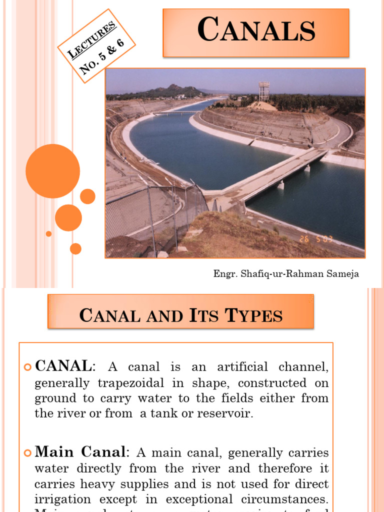 Lecture-5 & 6 Canals | PDF | Erosion | Canal