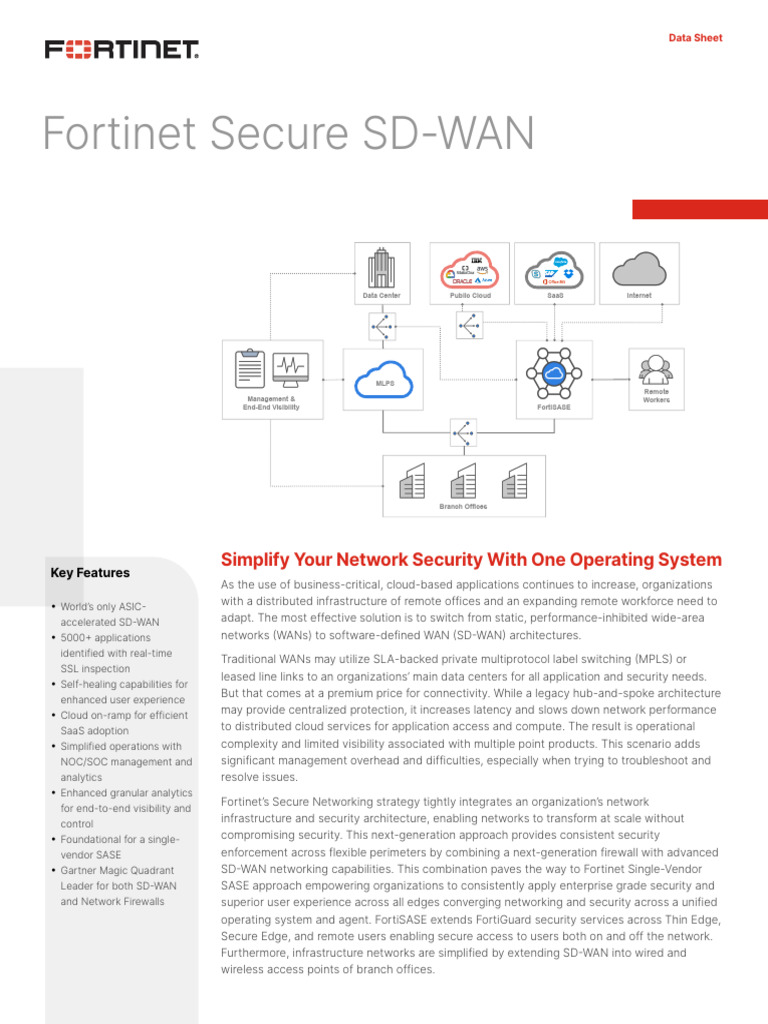 Fortinet Secure Sdwan | Download Free PDF | Computer Engineering | Service Industries