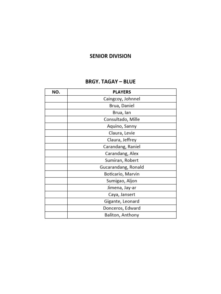 Senior Division | PDF