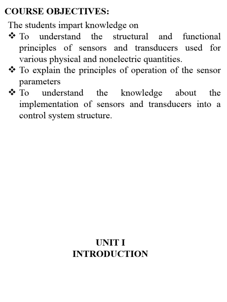 UNIT I Introduction PPT Instrumentation | PDF | Accuracy And Precision | Observational Error