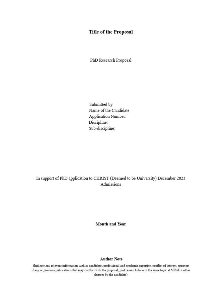 PhD Research Proposal Guidelines | PDF | Methodology | Data