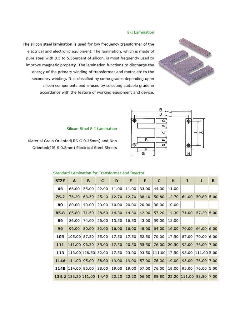 Core For Transformer | PDF | Transformer | Electrical Components