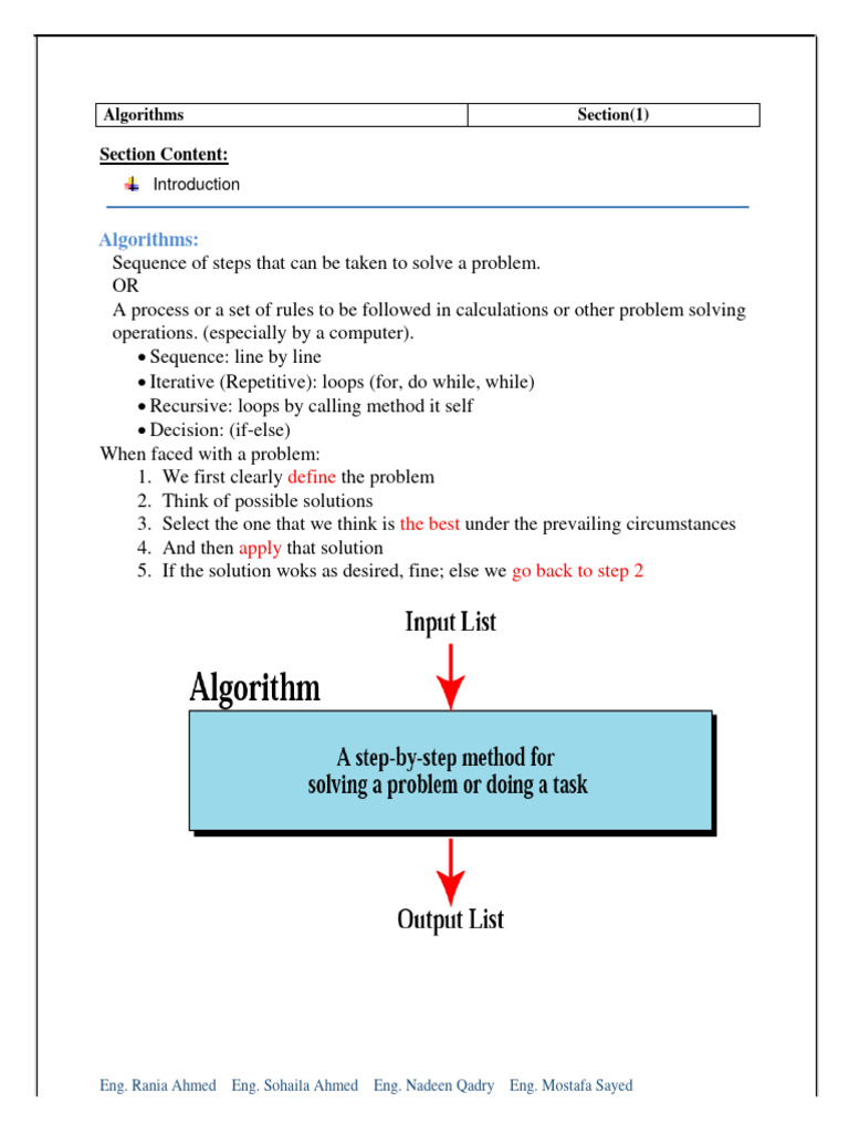 Algorithms Section1 1 | PDF | Logarithm | Algorithms