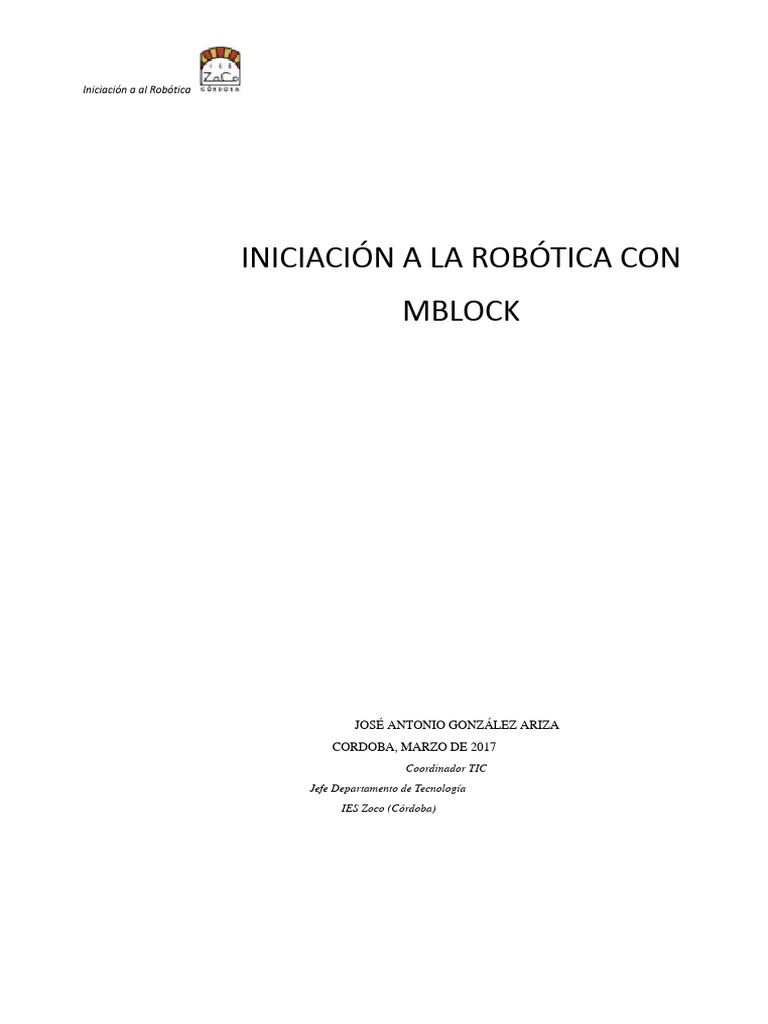 Iniciacion - A La Robotica Con Mblock Parte 1 | PDF | Semáforo | Diodo emisor de luz