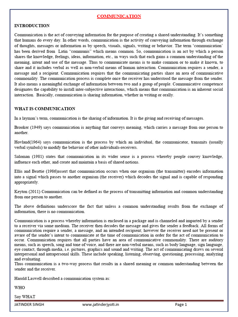 Lecture 6 Text | PDF | Communication | Nonverbal Communication