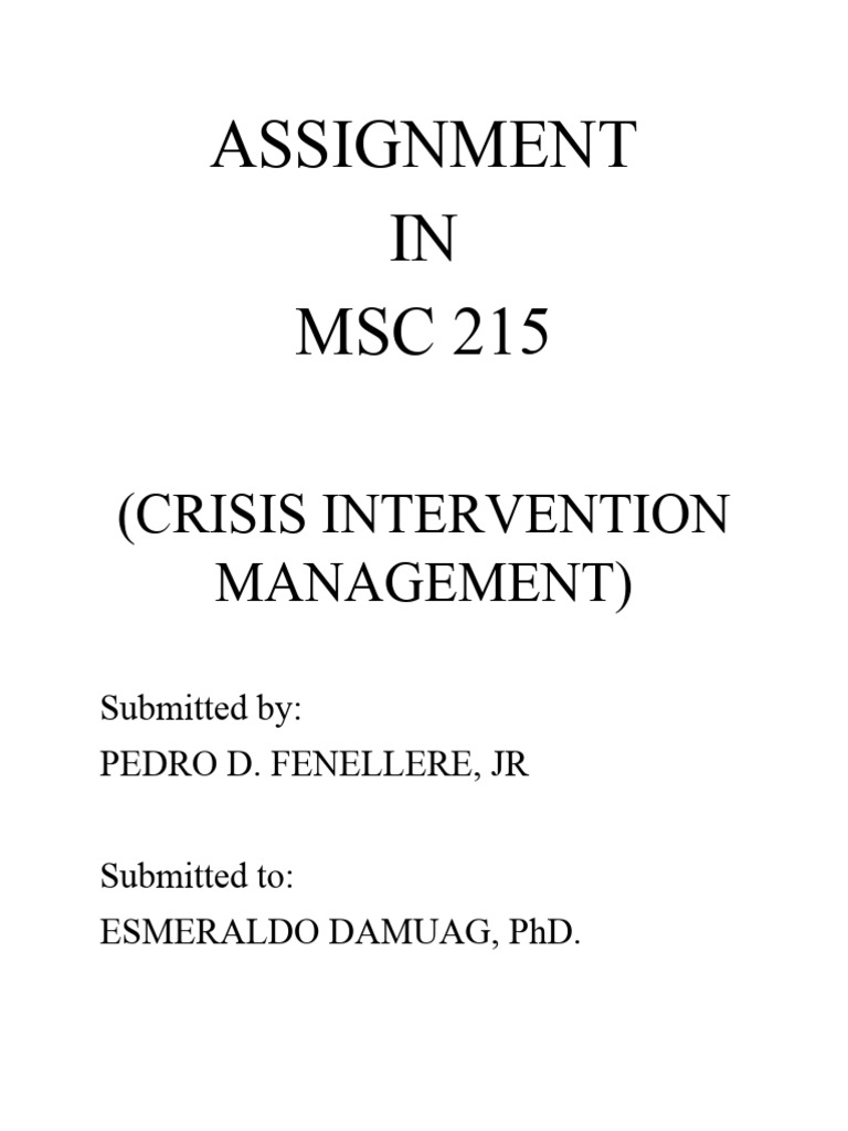 Fourth Group Assignments | PDF | Emergency Management | Emergency