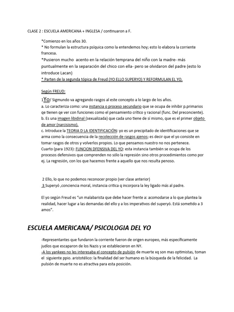 Evolución del Yo en Psicología Moderna | PDF | Carné de identidad ...