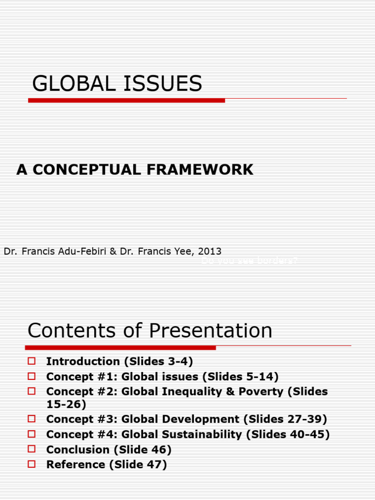 Understanding Global Issues Framework | PDF | Sustainability | Economic ...