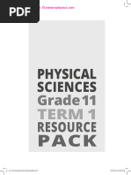 JIT Physical Science Grade 11 LEARNER Document 2023 | PDF