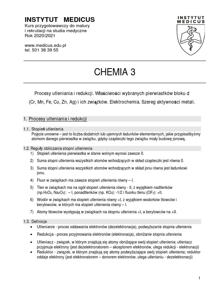 Medicus Chemia 3 | PDF