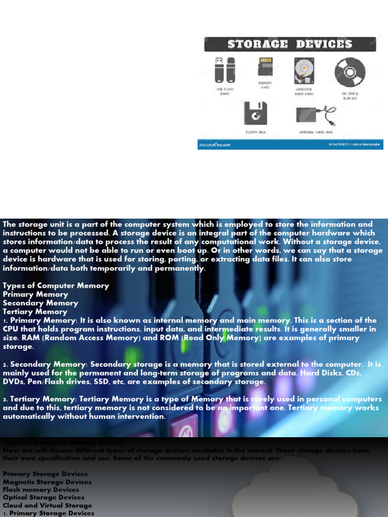 Storage Devices | Download Free PDF | Computer Data Storage | Random Access Memory