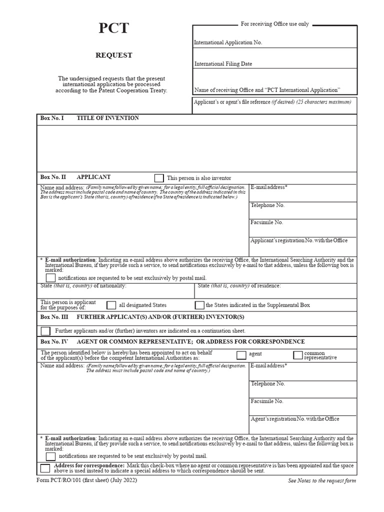 PCT Application | PDF | Glossary Of Patent Law Terms | Civil Law ...