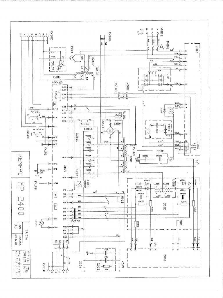 Wiring Diagram Kemppi MP2400 | PDF