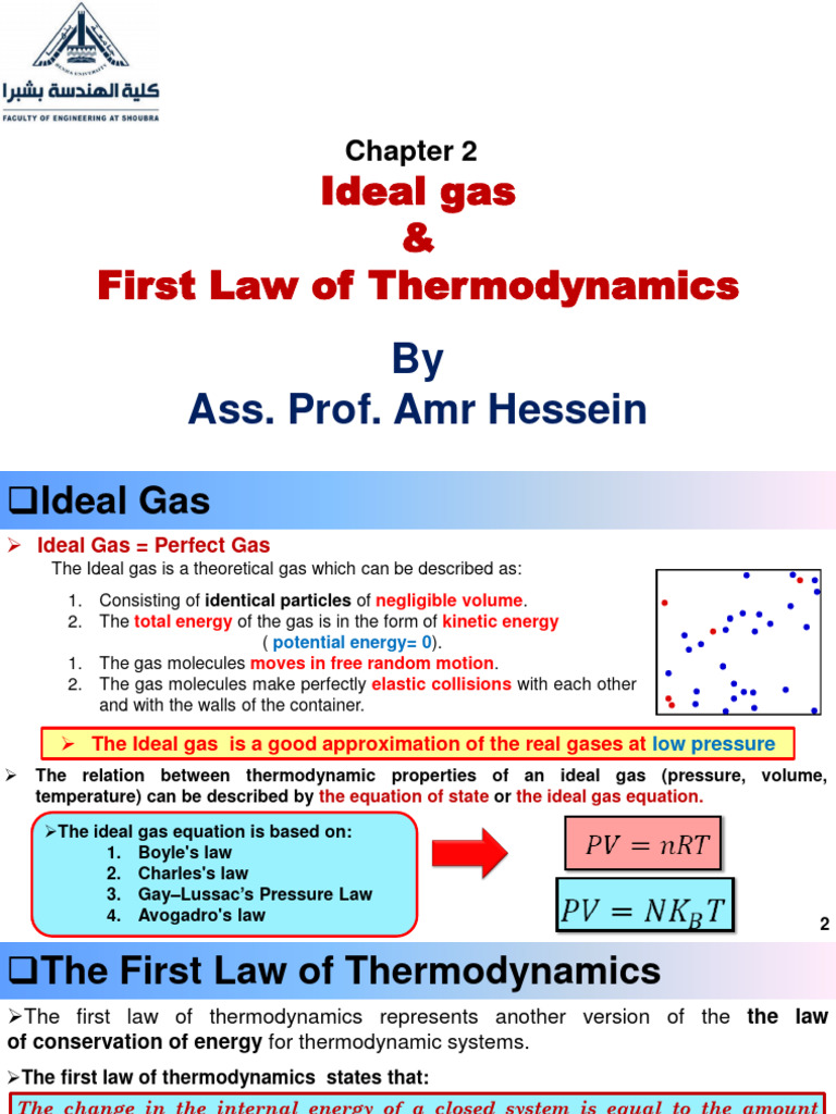 Thermodynamics - Chapter 2 - Lecture 2 | PDF | Gases | Enthalpy