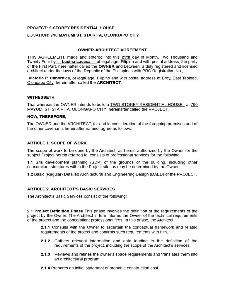 Design Build Contract | PDF | Architect | Specification (Technical ...